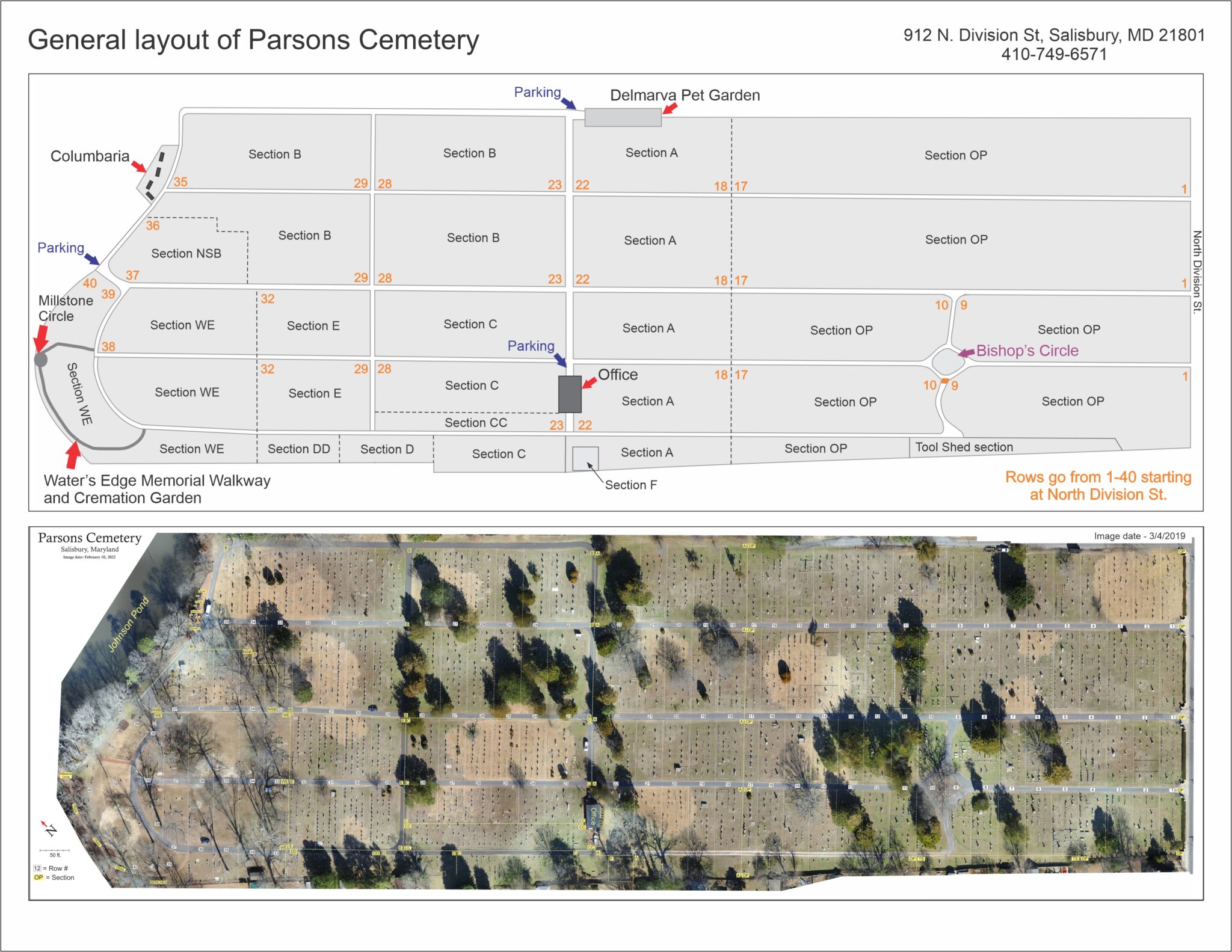 Cemetery Map | Parsons Cemetery | Salisbury, Maryland